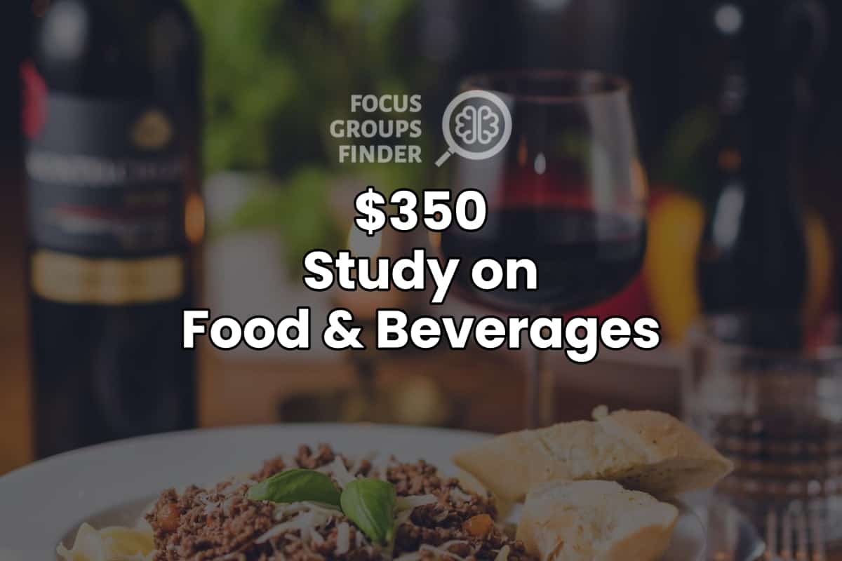 Paid Online Focus Group on Food & Beverages ($350)