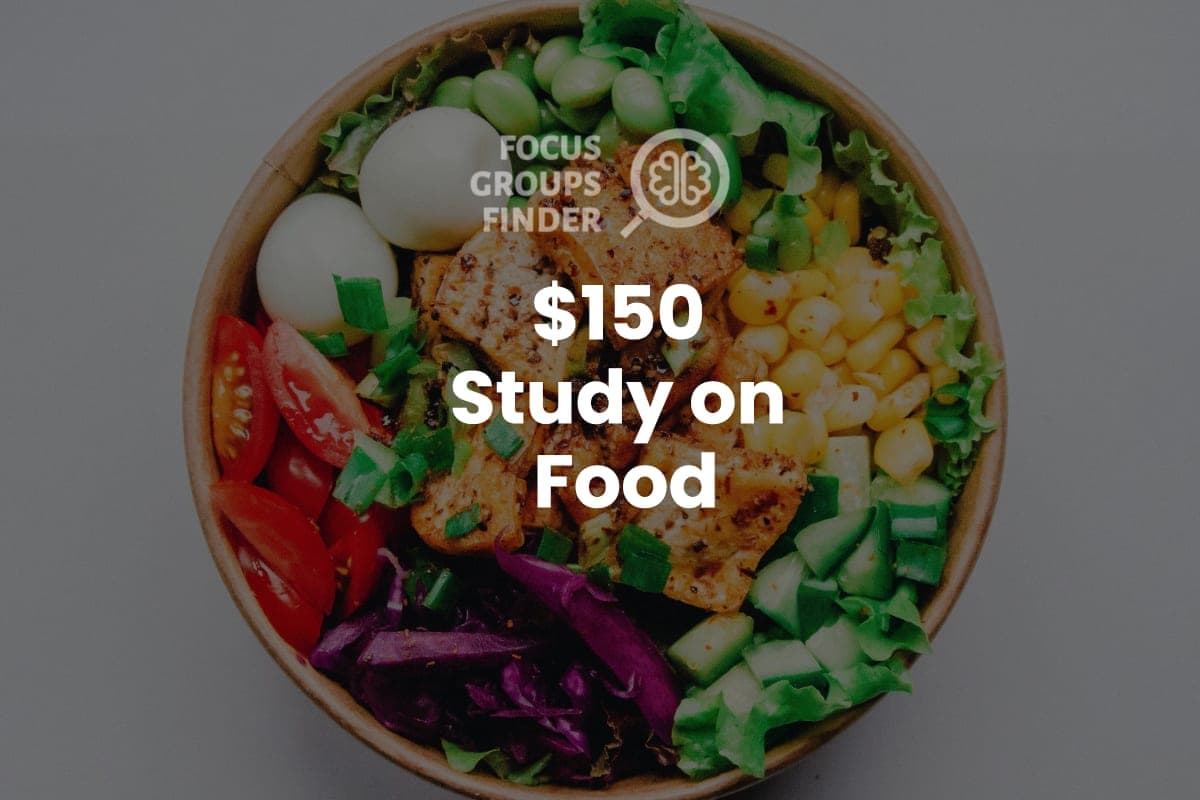 Paid Online Focus Group on Food ($150)
